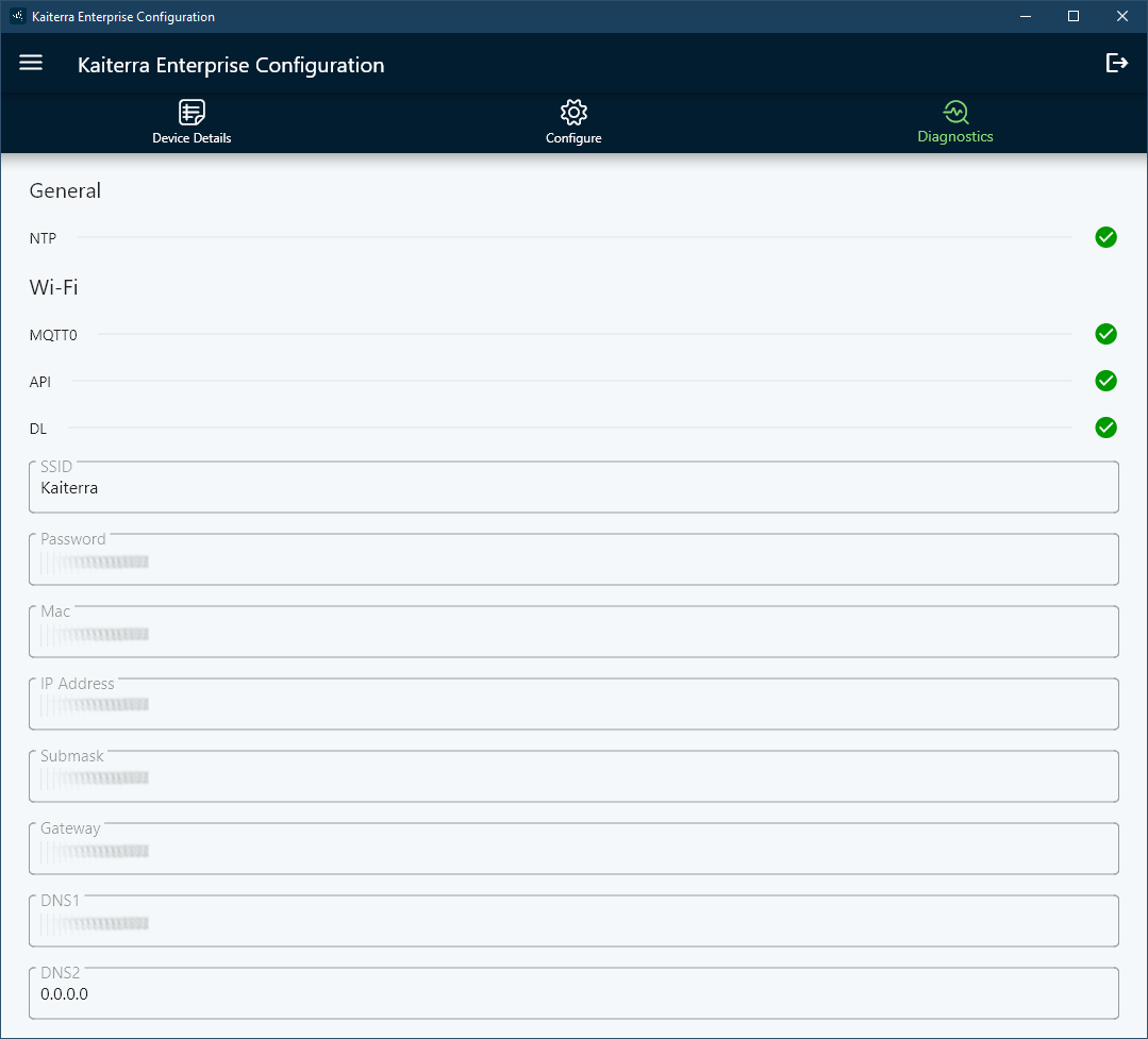 How to do a Network Diagnostics Test on the Sensedge Mini