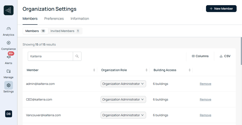 Manage Your Organization and Account Settings